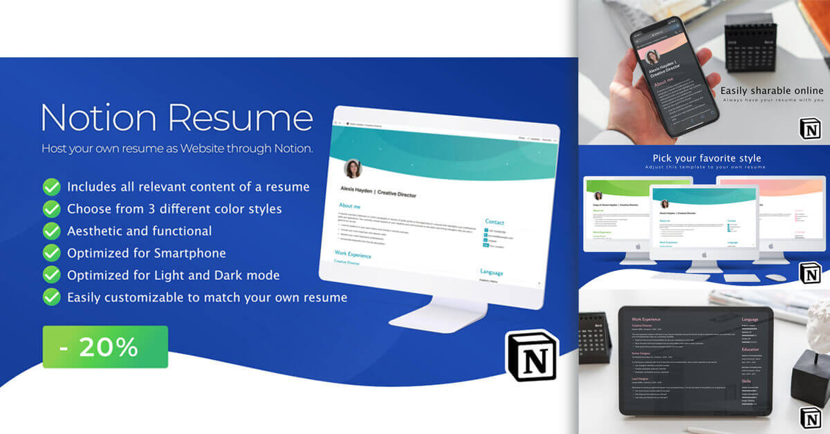 Notion Resume Template – MasterBundles