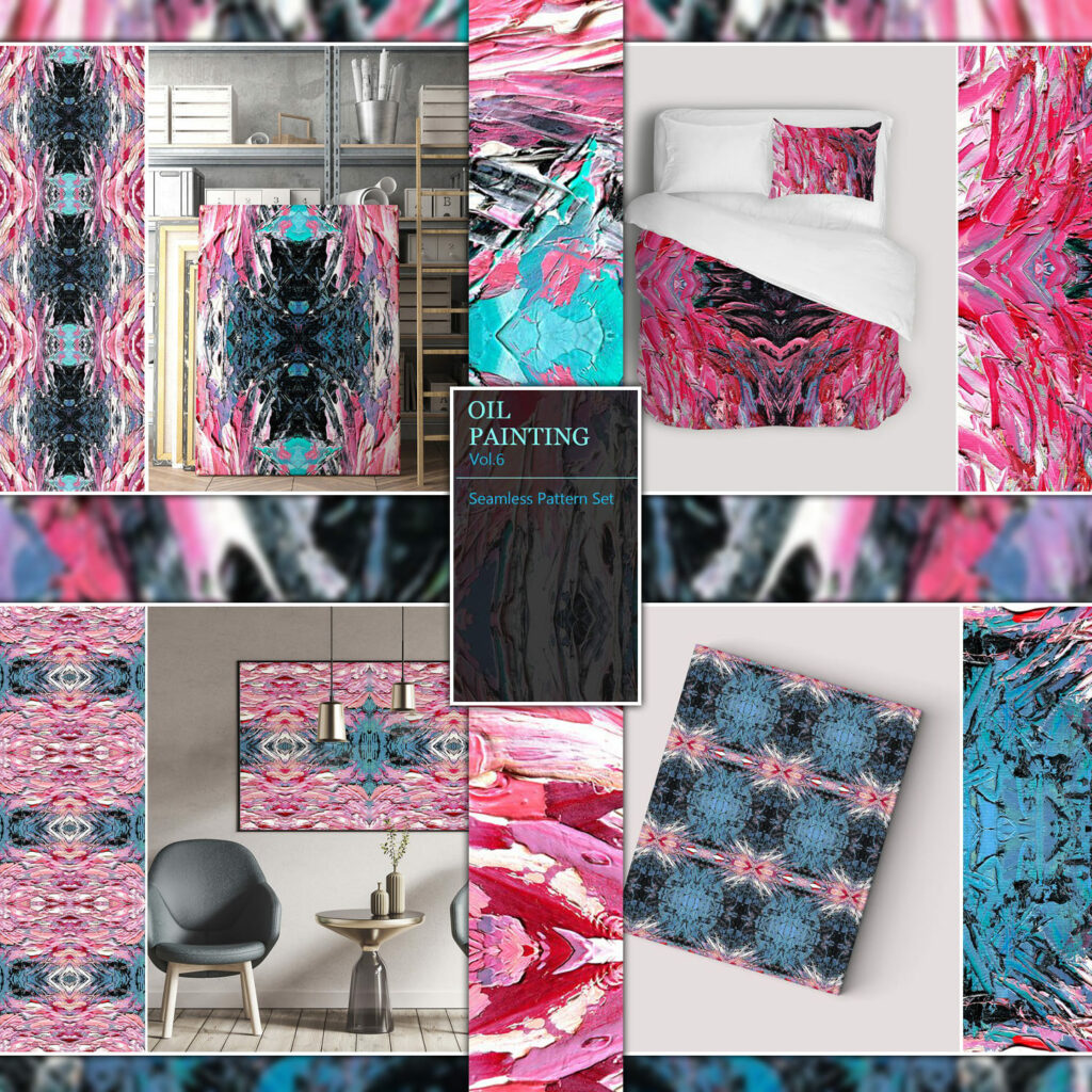 Oil Painting Seamless Patterns – MasterBundles