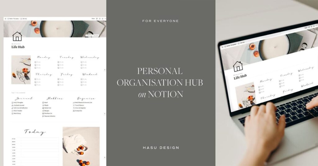 Personal Organisation Hub on Notion – MasterBundles