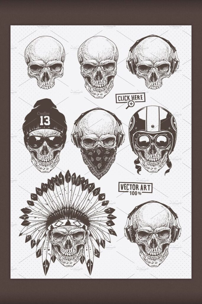 Dead Head | Vector Skulls Bundle – MasterBundles