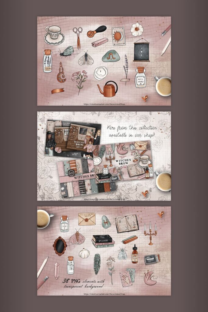 Witches Brew Clipart Kit – MasterBundles