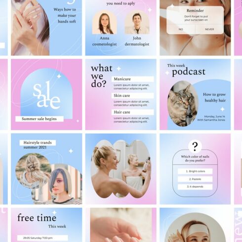 Gradient Instagram Template Canva | Master Bundles