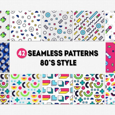 42 Seamless Patterns In 80s Style | Master Bundles