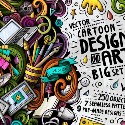 Design & Art Cartoon Doodle Big Pack | Master Bundles