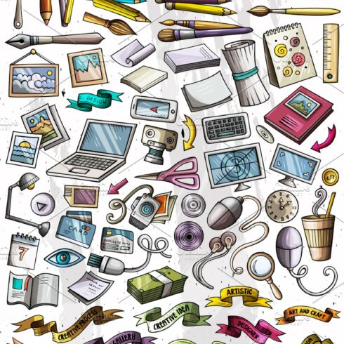 Design & Art Cartoon Doodle Big Pack | Master Bundles