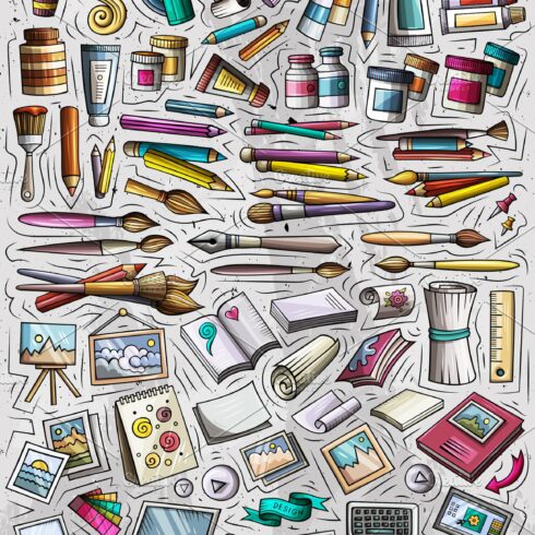 Design & Art Cartoon Objects Set | Master Bundles