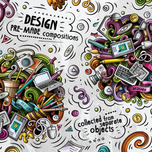 Design & Art Cartoon Doodle Big Pack | Master Bundles