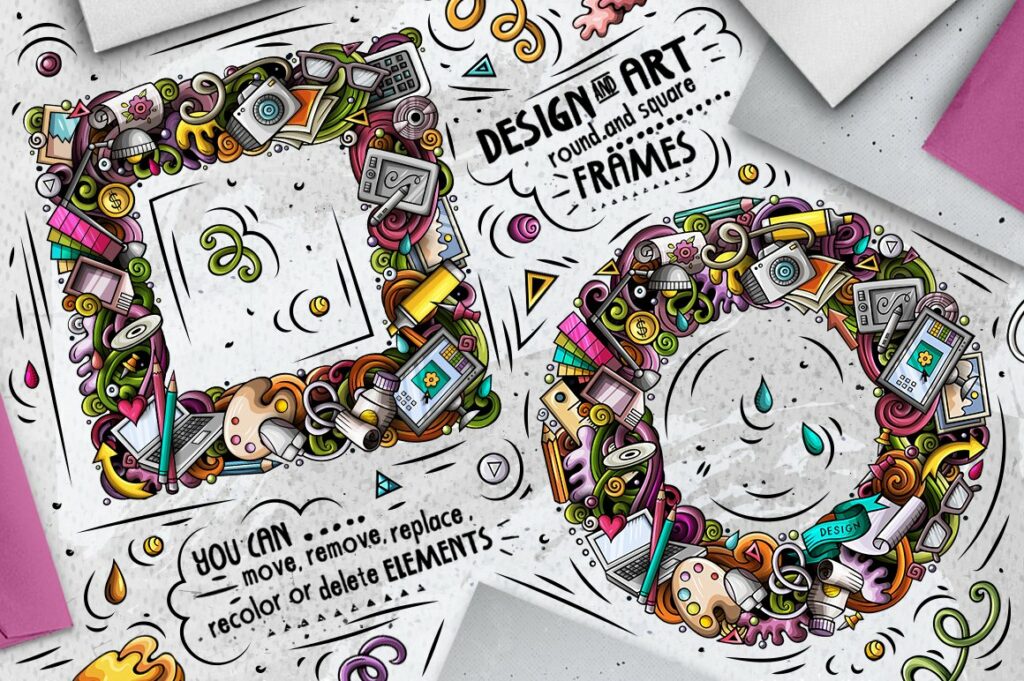 Design & Art Cartoon Doodle Big Pack – MasterBundles