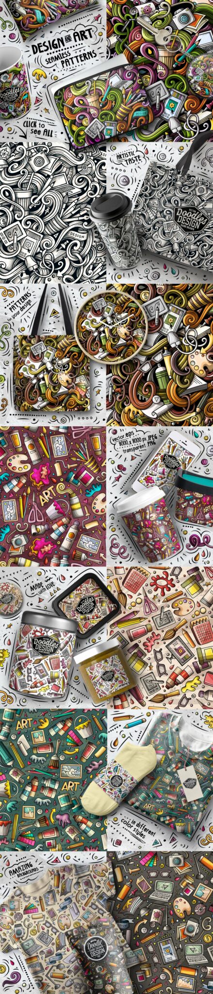 Design & Art Cartoon Doodle Big Pack – MasterBundles