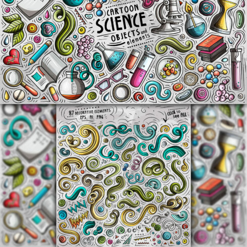 Science Cartoon Objects Set – MasterBundles