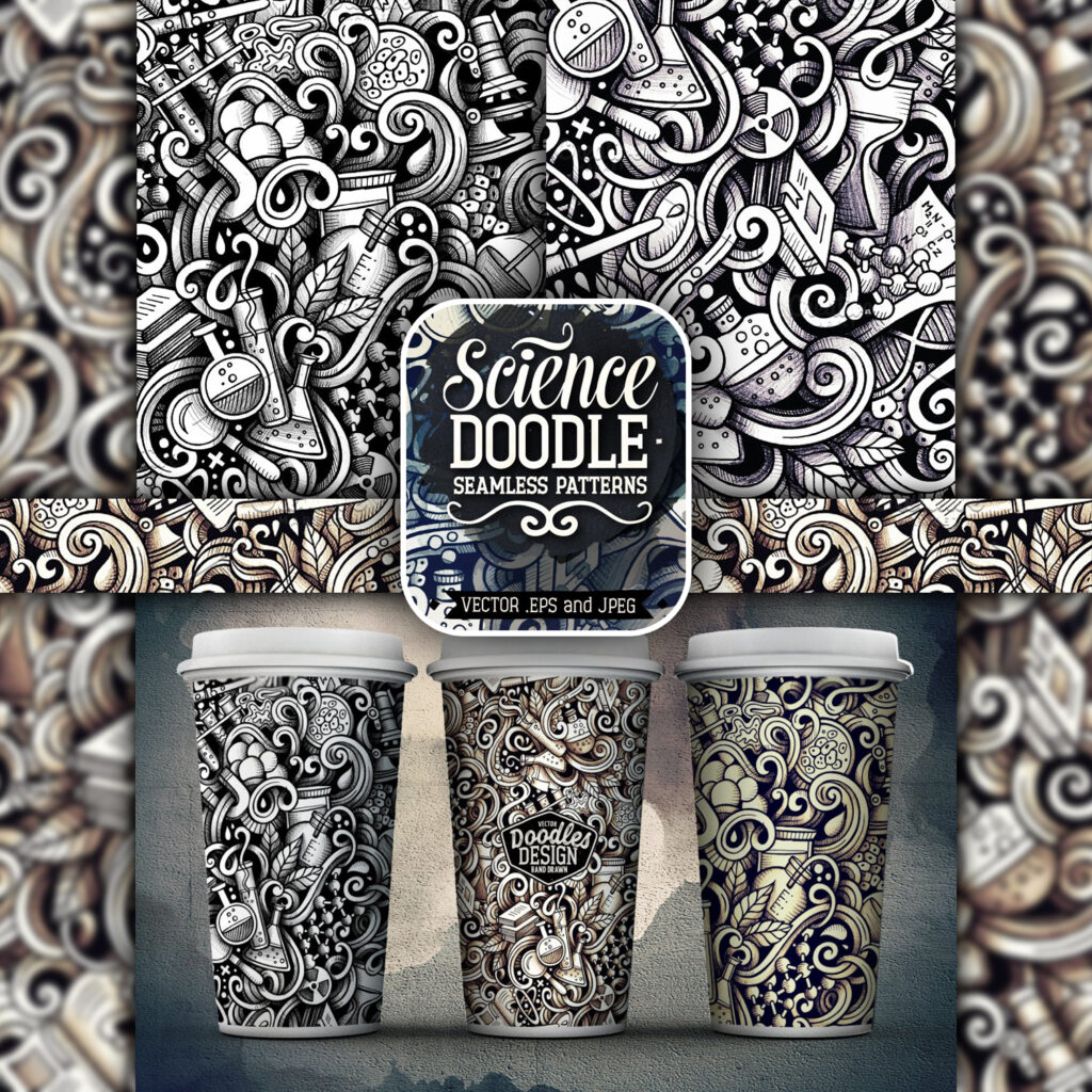 Science Graphic Doodle Patterns – MasterBundles
