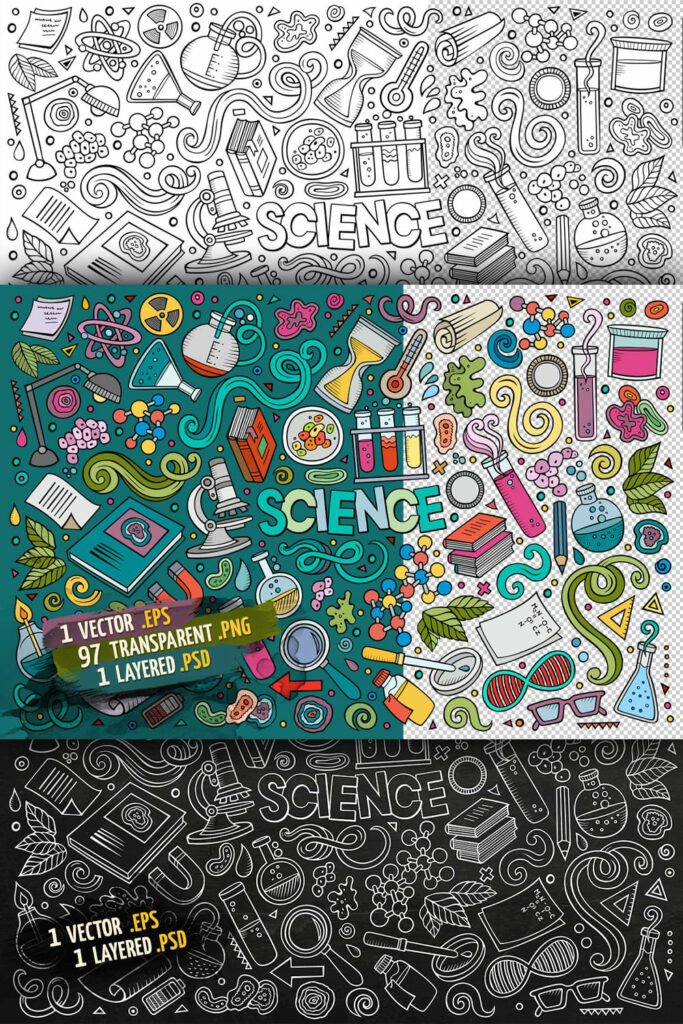 Science Objects & Elements Set – MasterBundles