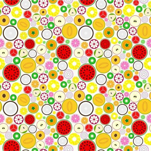 Fruit Seamless Patterns Swatches | MasterBundles