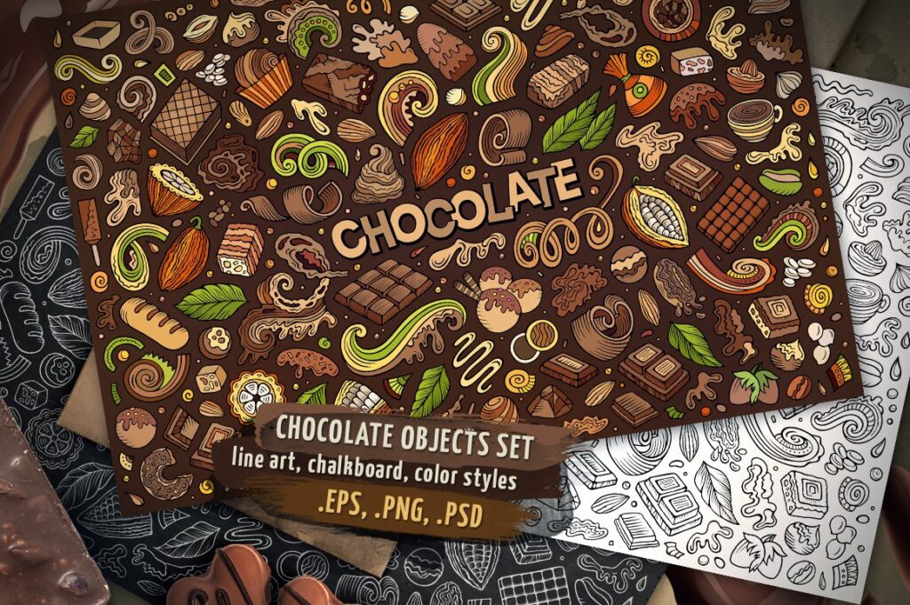 Chocolate Objects & Symbols Set – MasterBundles