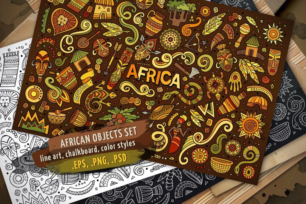 Africa Objects & Elements Set – MasterBundles