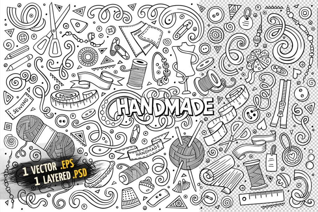 Handmade Objects & Elements Set – MasterBundles