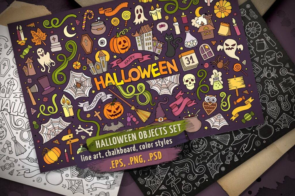 Halloween Objects & Symbols Set – MasterBundles