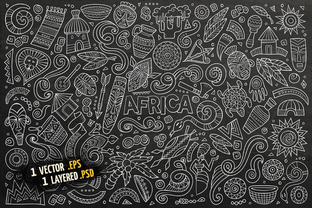 Africa Objects & Elements Set – MasterBundles