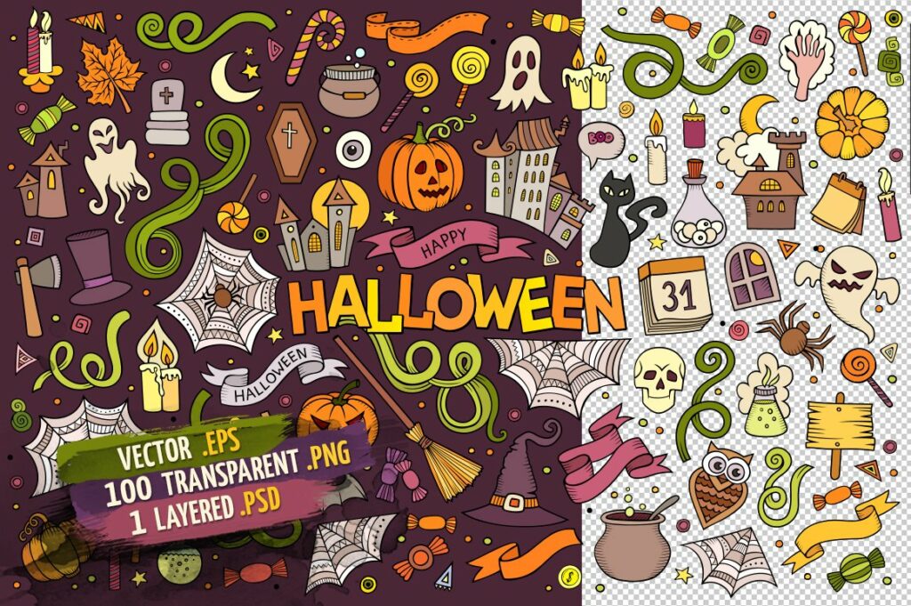 Halloween Objects & Symbols Set – MasterBundles