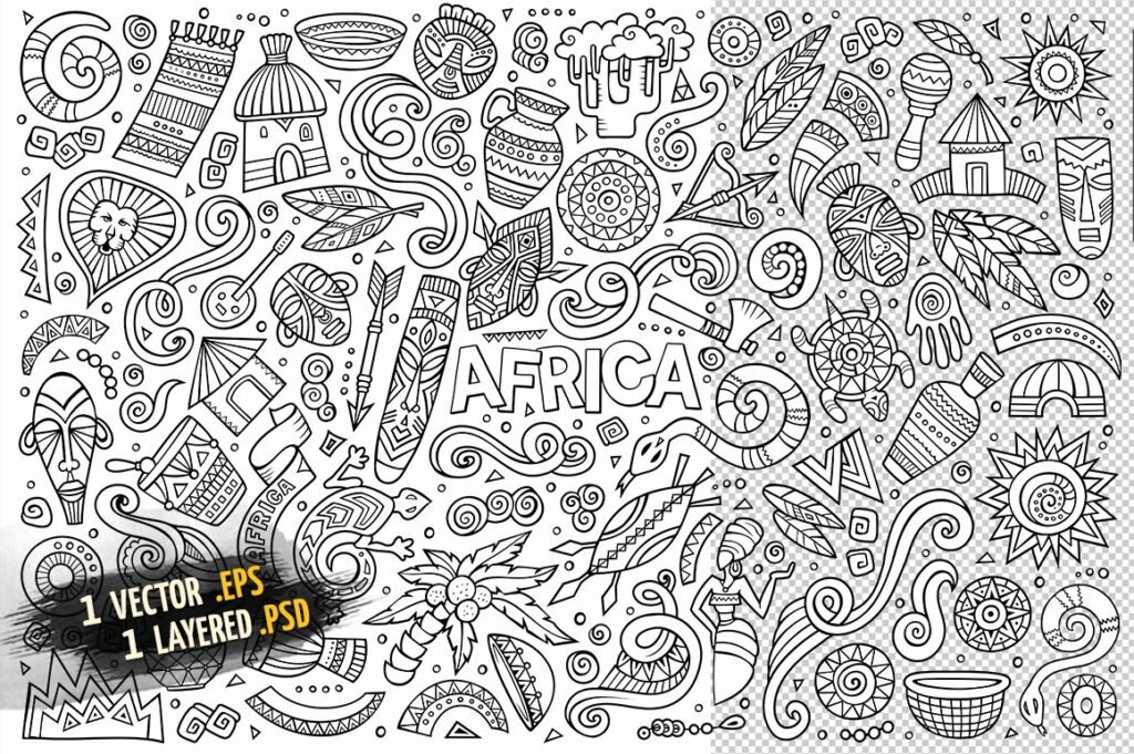 Africa Objects & Elements Set – MasterBundles