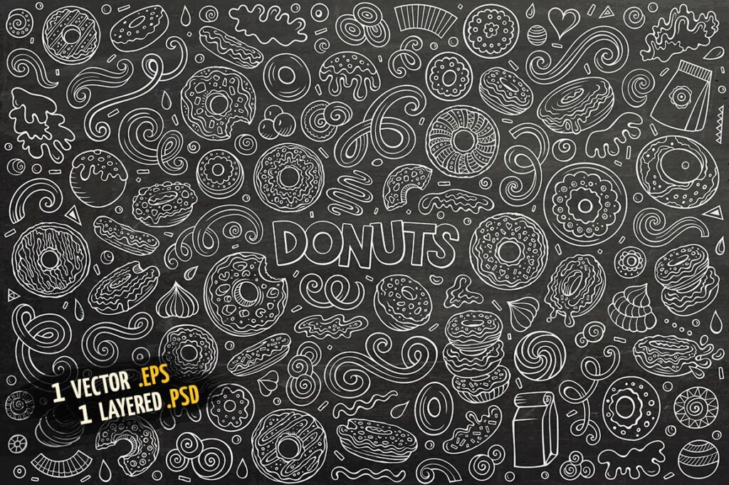 Donuts Objects & Elements Set – MasterBundles