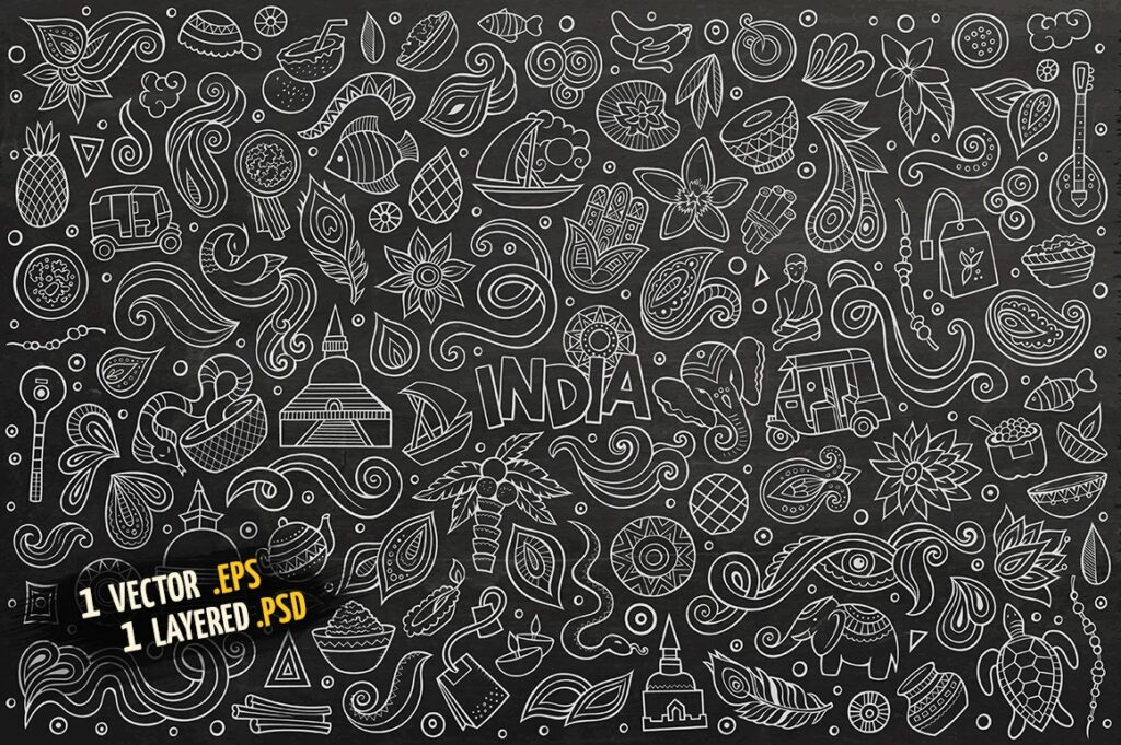 India Objects & Elements Set – MasterBundles