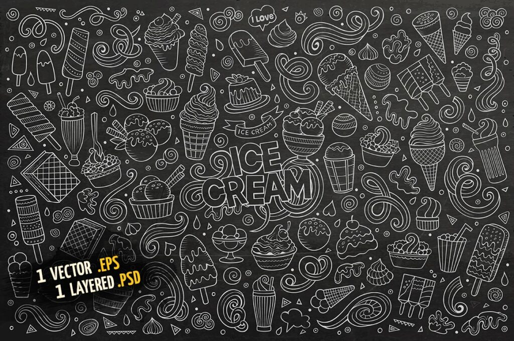 Ice Cream Objects & Elements Set – MasterBundles