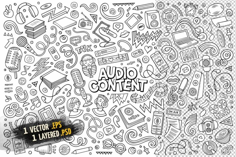 Audio Content Objects & Symbols Set – MasterBundles