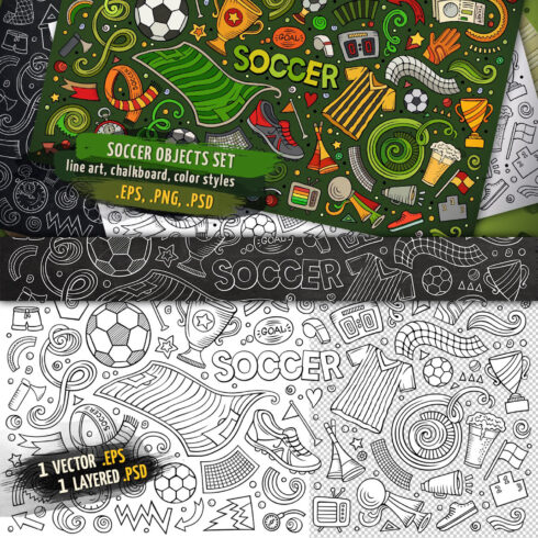 Soccer Objects & Elements Set – MasterBundles