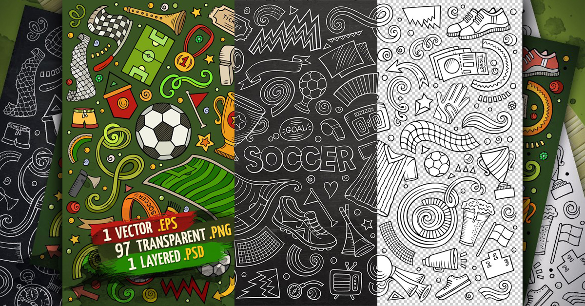 Soccer Objects & Elements Set – MasterBundles
