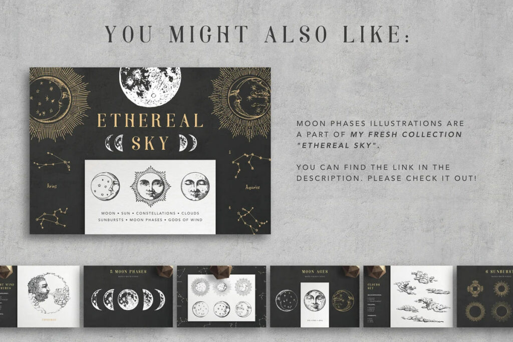 Space Collection with Moon and Planets – MasterBundles