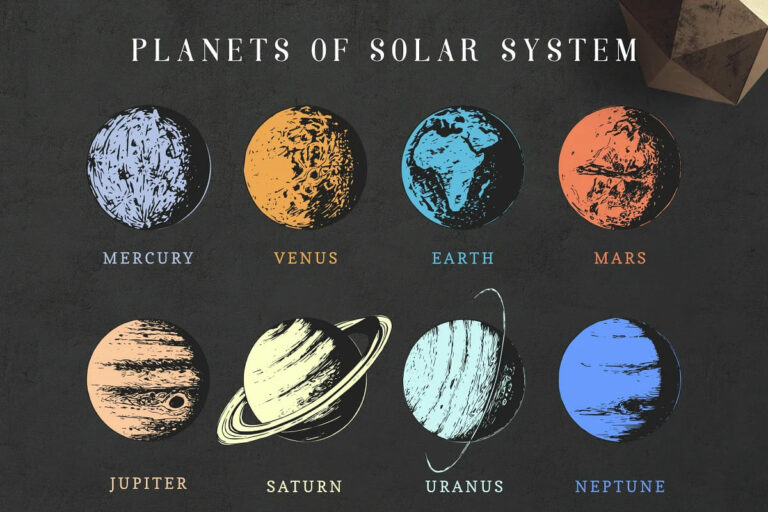 Space Collection with Moon and Planets – MasterBundles