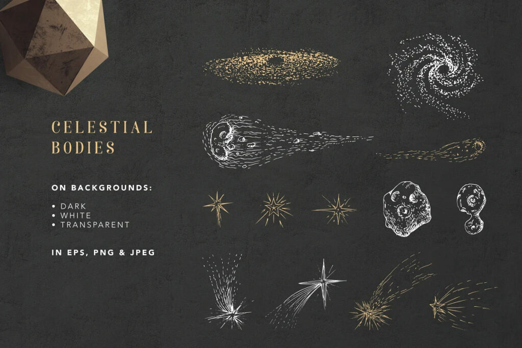 Space Collection with Moon and Planets – MasterBundles