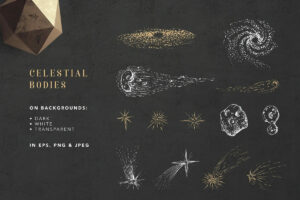 Space Collection with Moon and Planets – MasterBundles