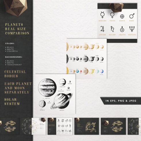 Space Collection with Moon and Planets – MasterBundles