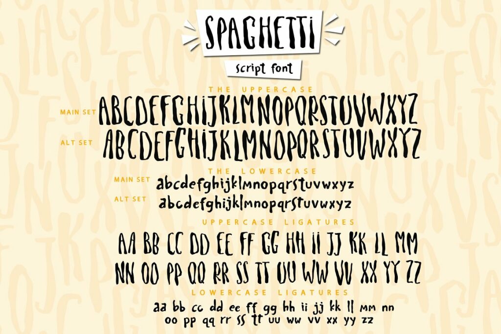 Spaghetti Cyrillic Playful Font – MasterBundles