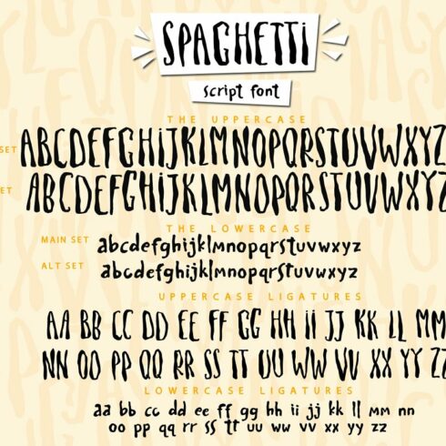 Spaghetti Cyrillic Playful Font | Master Bundles