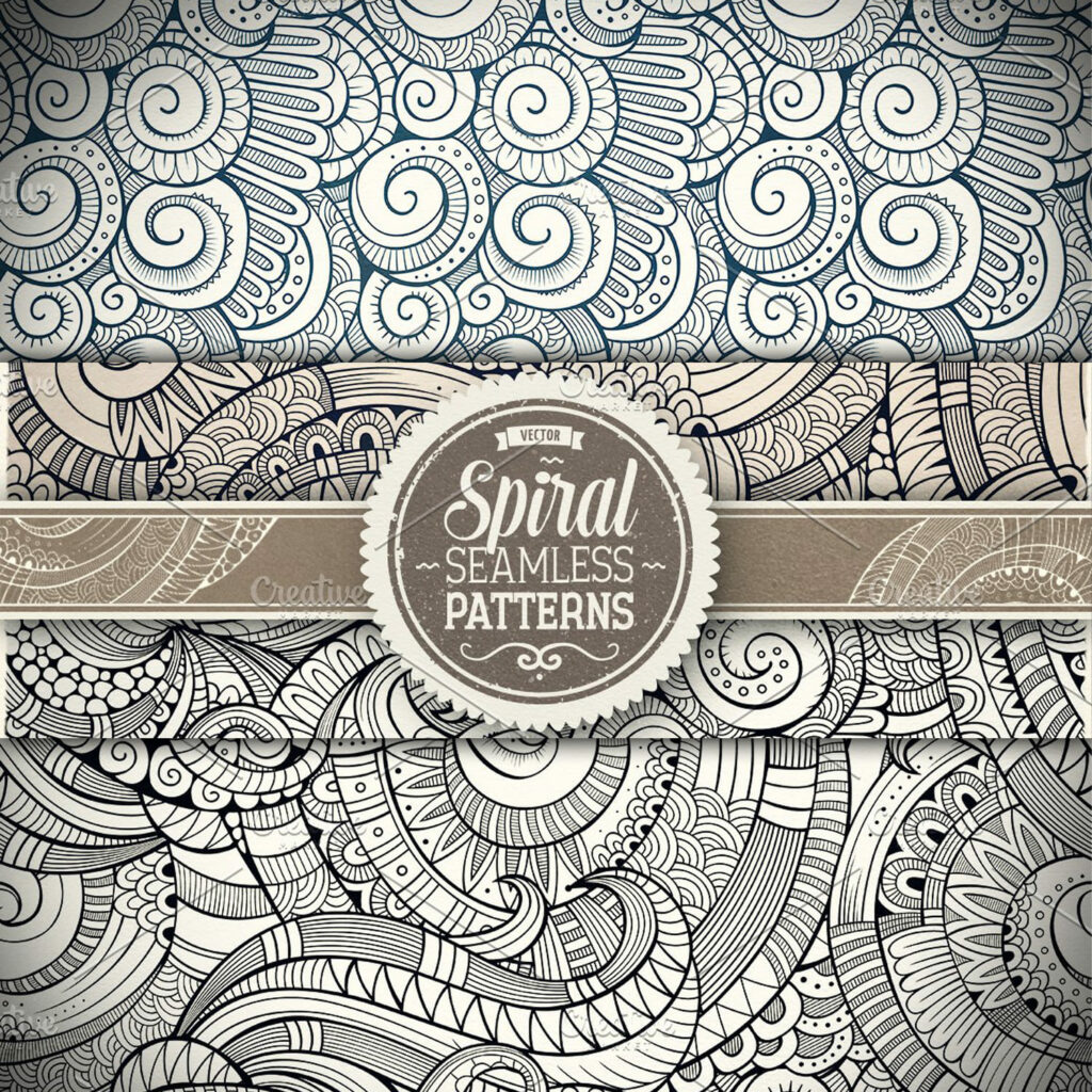 Spiral Seamless Patterns – MasterBundles