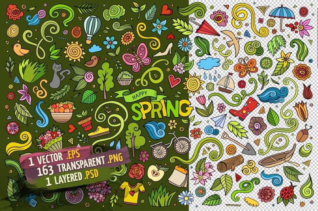 Spring Objects & Symbols Set – MasterBundles