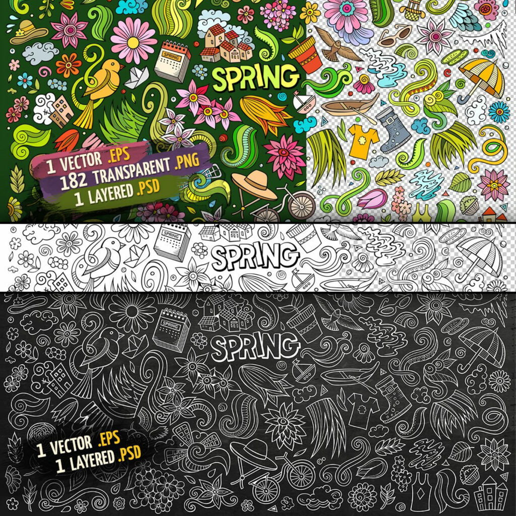 Spring Season Objects Set – MasterBundles