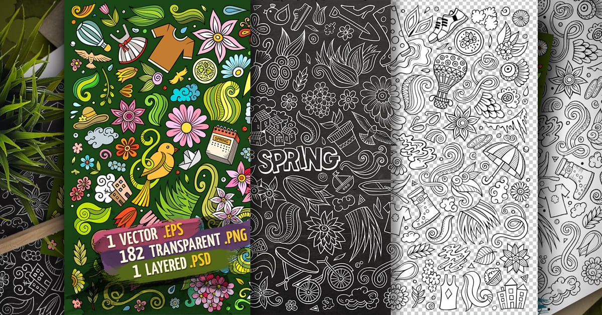 Spring Season Objects Set – MasterBundles