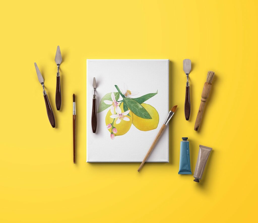 Italian Lemon Tile Watercolor – MasterBundles
