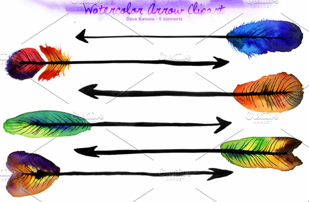 Watercolor Arrow Clipart – MasterBundles
