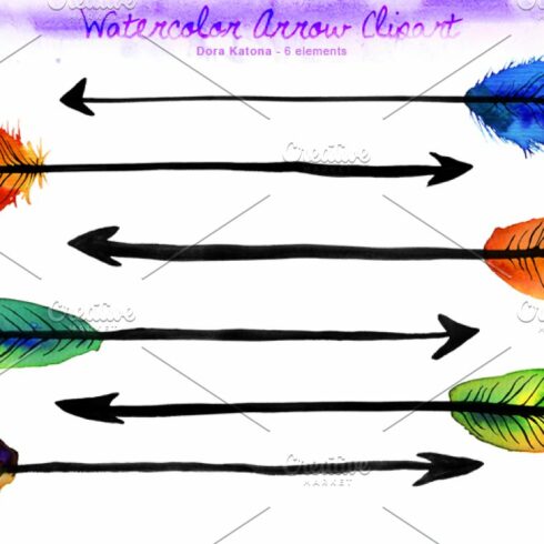 Watercolor Arrow Clipart | Master Bundles