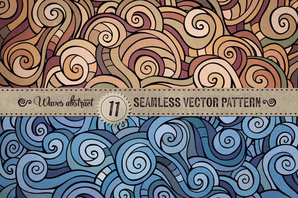 Waves Seamless Patterns – MasterBundles