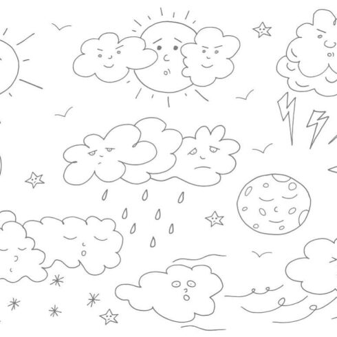 Doodle Weather Set | MasterBundles