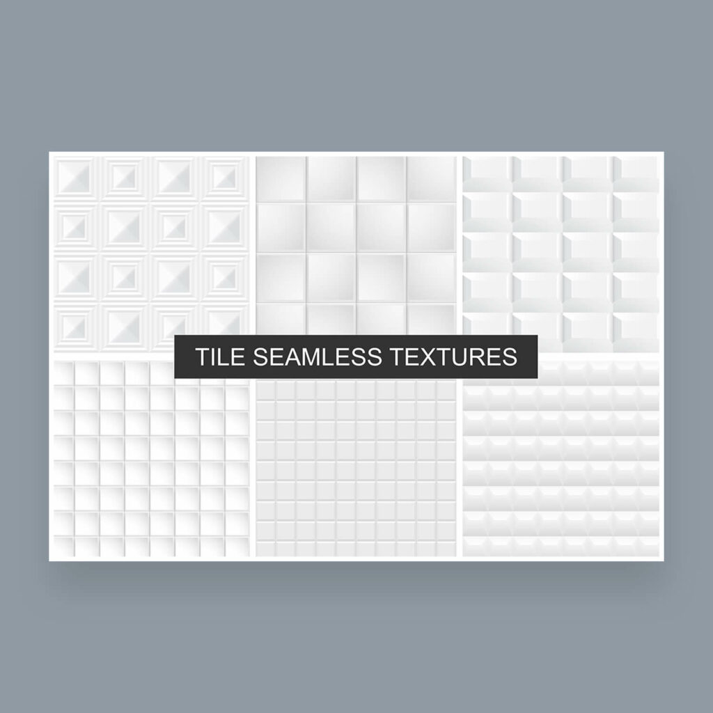 White And Gray Tile Textures Set – MasterBundles