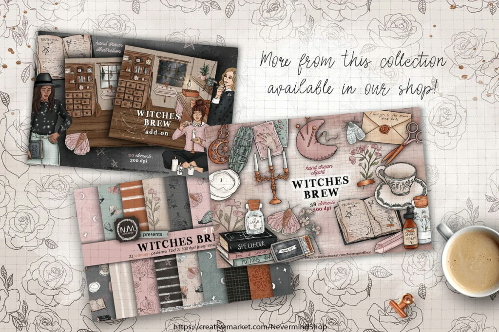 Witches Brew Clipart Kit – MasterBundles