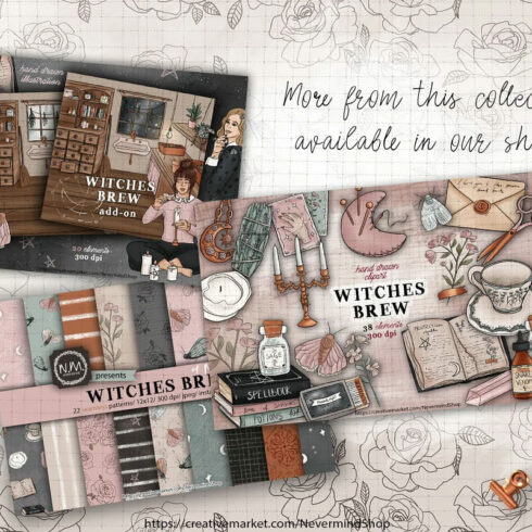 Witches Brew Clipart Kit | Master Bundles