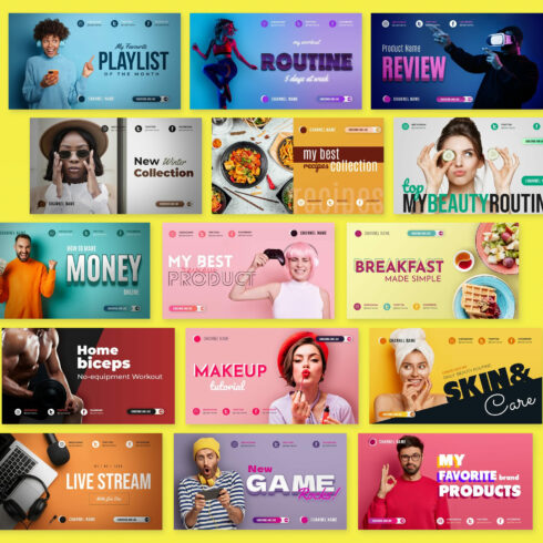 Youtube Thumbnail Bundle (50 PSD) – MasterBundles